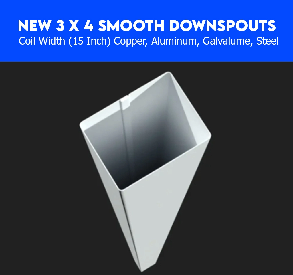 3x3 Downspouts - Smooth, Square & Round